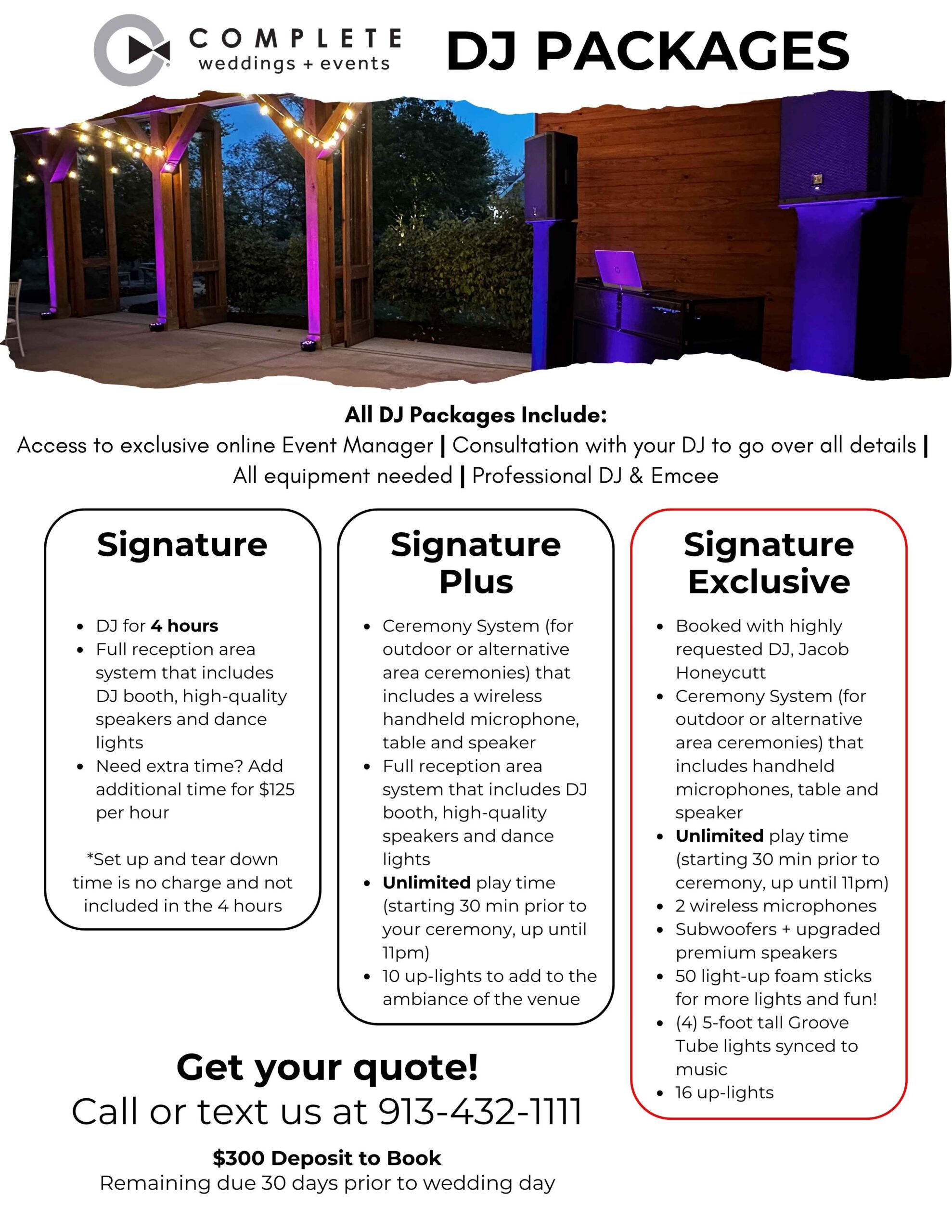 DJ Packages - Complete Weddings + Events Kansas City